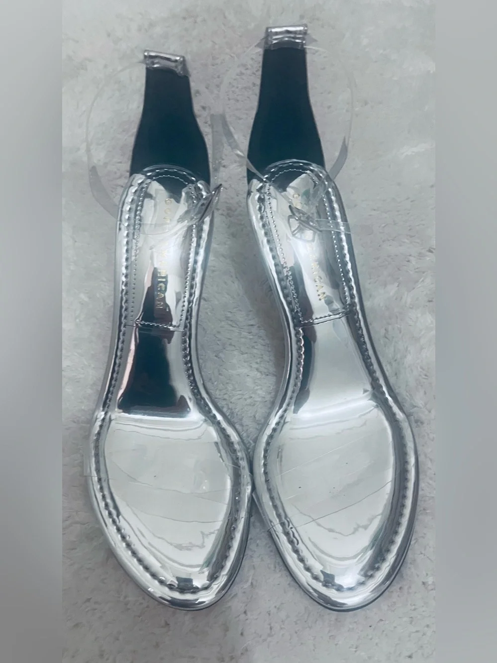 Good American | Shoes | New Good American Lucite Clear Women Wedge ...